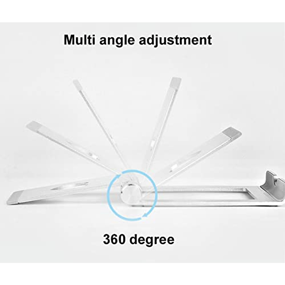 Cell Phone Stand Desk Adjustable Aluminum Mobile Phone Holder 360 Degree Compatible for iPhone 13 12 Pro Max, iPhone 11 X SE XS XR 8 Plus 6 7 6S Samsung Galaxy Note20 S20 S10 S9 S8 S7 (Black)