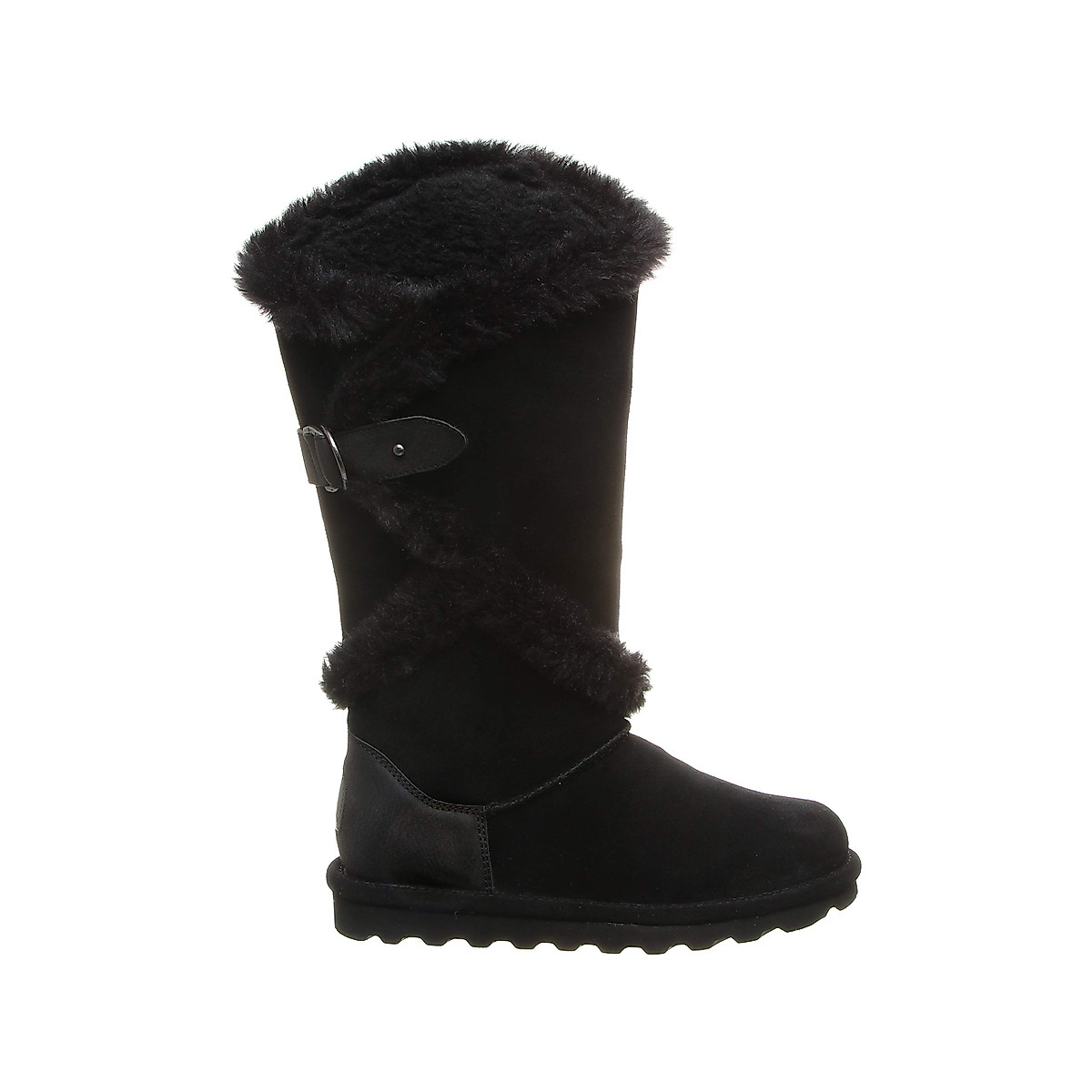 BEARPAW Women's Sheilah Tall Black Size 10 | Women's Boot Classic Suede | Women's Slip On Boot | Comfortable Winter Boot