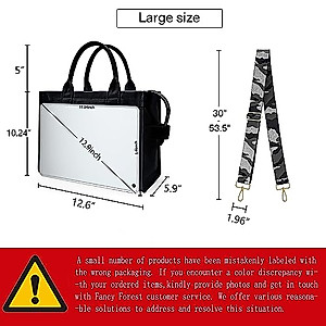 Fancy Forest The Tote Bag for Women with Zipper, Large/Medium/Small Size, Canvas tote bags