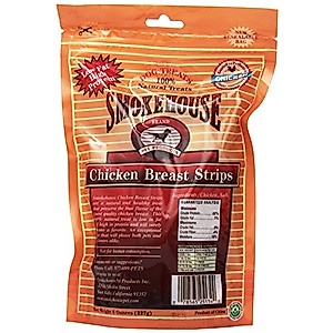 Smokehouse 100-Percent Natural Chicken Breast Strips Dog Treats, 8-Ounce