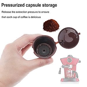 Reusable Coffee Capsule for Nescafe Dolce Gusto Brewers, 6 Pack Refillable Colorful Coffee Capsule Filter with Cleaning Brush and Measuring Spoon