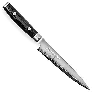 Yaxell Ran Plus 6" Utility Knife - Made in Japan - 67 Layers VG10 Damascus