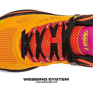 AND1 Revel Mid Girls & Boys Basketball Shoes Kids, Boys High Top Sneakers - Yellow/Orange/Black Trim, 2 Little Kid