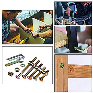 123PCS M6 Kit Crib Screws Baby Bed Screws Hardware Replacement Kit, Hex Socket Head Cap Screws Nuts for Furniture Beds Crib by SG TZH