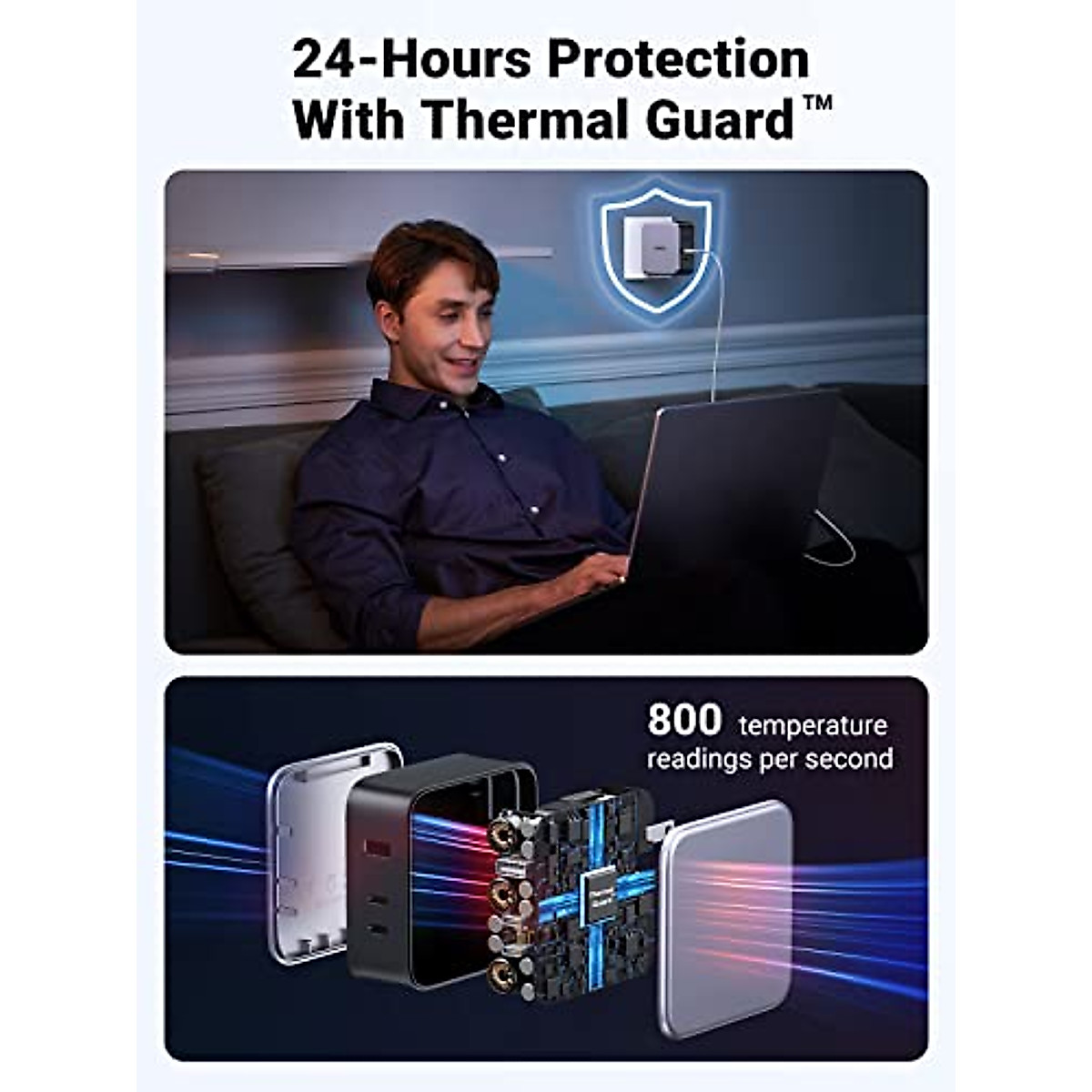 UGREEN 140W USB C Charger, Mac Book Pro Charger Foldable Nexode PD3.1 PPS 3-Port Fast GaN Laptop Wall Charger Power Adapter Compatible with MacBook Pro 16'', Dell XPS, Chromebook (with 240W Cable)