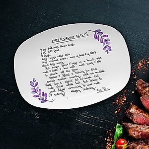 Handwritten Recipe Personalized Platter Custom Handwriting Recipe Plate Recipe Card Gift for Mom or Grandma Grandparent Day Gift Idea Serving Tray Serving Plate for Fish Dish