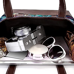 Ancient Galaxy Mandala Tote Bags Large Leather canvas Purses and Handbags for Women Top Handle Shoulder Satchel Hobo Bags