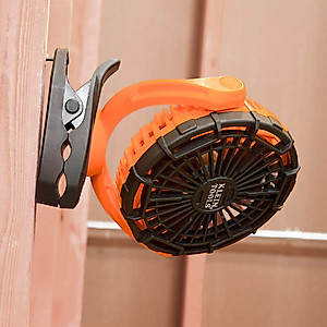 Klein Tools PJSFM1 Cordless Rechargeable Fan with USB-C Charging Cord and Multiple Mounting Options Perfect for the Jobsite