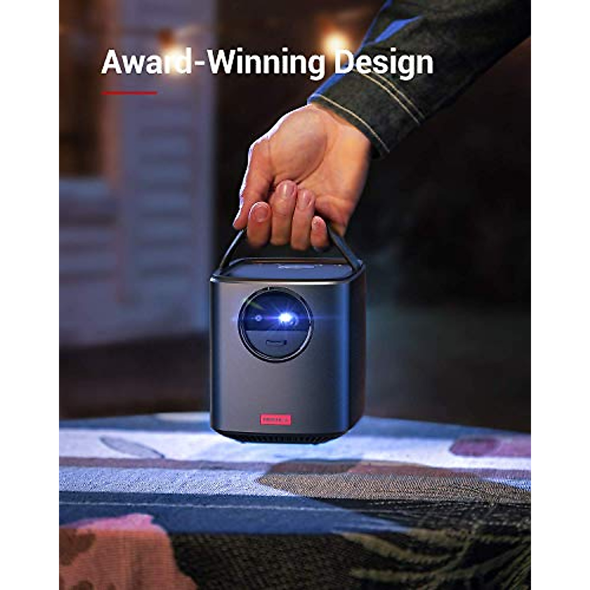 Nebula, by Anker, Mars II 300 ANSI Lumen Home Theater Portable Projector with 720p 30 to 150 Inch DLP Picture, Outdoor Projector, 10W Speakers, Android 7.1, 1-Second Autofocus (Renewed)