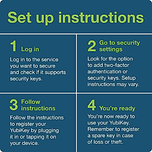 Yubico - YubiKey 5 NFC - Two-Factor authentication (2FA) Security Key, Connect via USB-A or NFC, FIDO Certified - Protect Your Online Accounts
