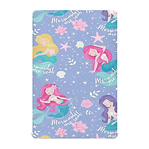 Baby Fitted Mini Crib Sheets Portable Playard Sheets Stretchy Cute Mermaid Starfish Girl Soft Modal