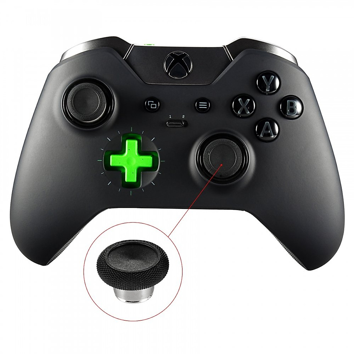 eXtremeRate 8 in 1 Metal Magnetic Black Thumbsticks Analogue Joysticks Replacement Repair Kits for Xbox One S X Elite PS4 Slim Pro Controller with T8H Cross Screwdrivers