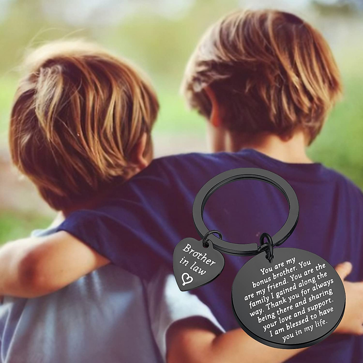 PLITI Bonus Brother Gifts Brother-In-Law Gifts Brother Keychain Brother Of The Bride Gifts (Brother in law bl)