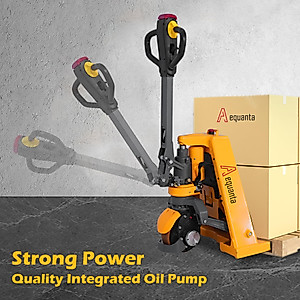 Aequanta 2-Pieces Electric Pallet Jack 3300lbs Capacity Economy Pallet Jack Lithium Battery Mini Type Jack 48" x27" Fork