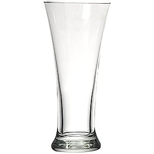 Circleware Quench Beer Drinking Glasses, Set of 4, Home & Kitchen Entertainment Dinnerware Highball Glassware for Water, Wine, Juice and Best Bar Liquor Dining Decor Beverage, 11.8 oz, Clear