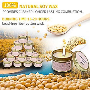 Flower Scented Candles Gift Set of 12 & 7 Pack Bulk