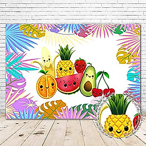 Similar Hey Bear Sensory Fruit Birthday Decorations Backdrop 7x5ft Happy Birthday Hey Bear Sensory Backdrop for Parties Vinyl Fruit 1st Birthday Background for Girls, One Size