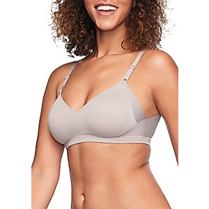 Warner's womens No Side Effects Underarm and Back-smoothing Comfort Wireless Lift T-shirt Rn2231a T Shirt Bra, Mink, Large US