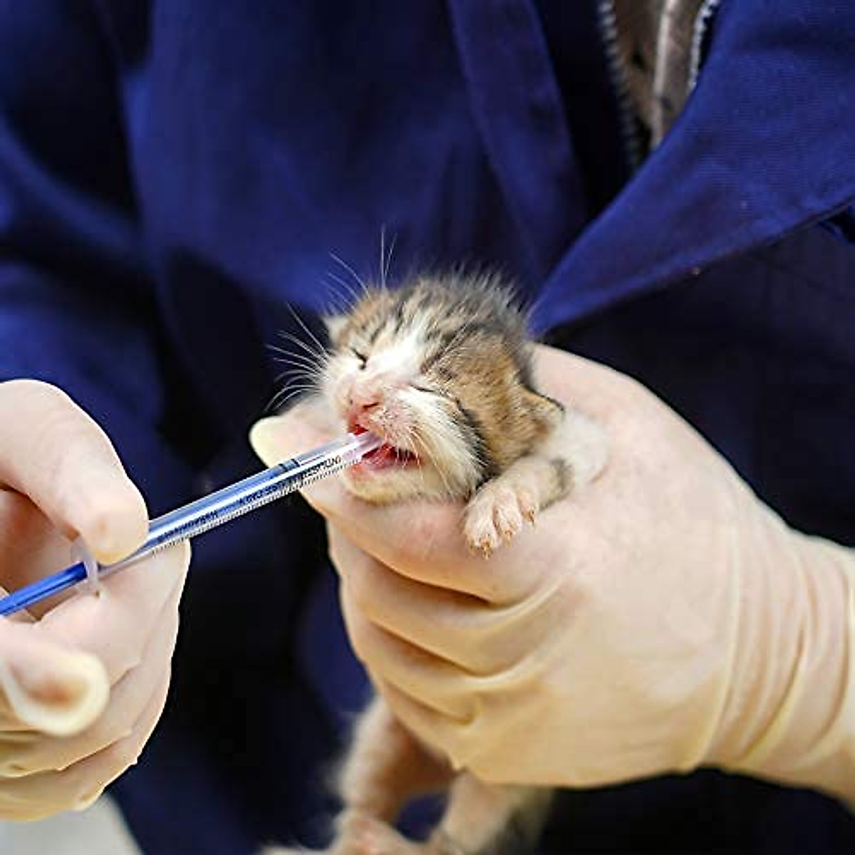 20 Pack 1ml Syringe without Needle with Cap, Sterile Individual Wrap for Scientific Labs, Feeding Pets, Liquid Measuring or Refilling Multiple Uses Tools