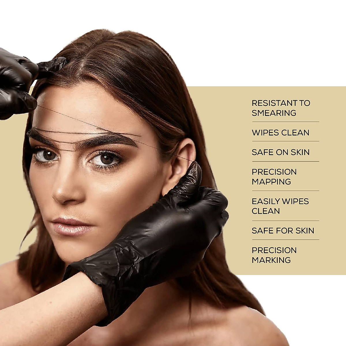 Parallel Products - Premium Eyebrow Mapping String for Microblading - Pre-Inked - 1 mm Charcoal Thread - Essential Brow Microblading Supplies - 15 Meters per Box