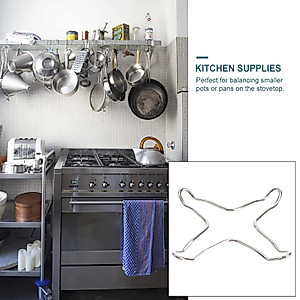 Stove Cooking Rack Kitchen Rack Stainless Steel Saucepan Stove Ring for Wok Kitchen Steam Rack Anti-scalding Wok Rack Stove Pan Stand Milk Pot Grate Burner Grate Cast Boiler Gas