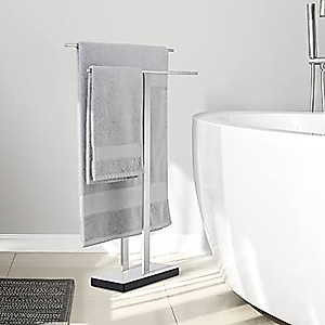 KES Towel Rack Bathroom Hand Towel Holder 2-Tier, Towel Rack for Bathroom Floor, SUS304 Stainless Steel Brushed Finish, BTH221-2