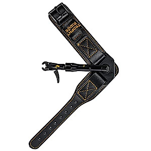 Trophy Ridge Shootout Compact Dual-Caliper Archery Bowhunting Release - 360° Swivel Arm, Adjustable Length, Trigger Travel Tuning, Premium Leather Buckle Strap, Black