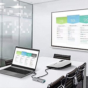 Naroote Docking Hub Hub, Durable Type-C to HDMI 8 in 1 Desktop for Computer