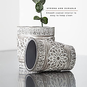 BINO Bathroom Accessories Set - Grey | Soap Dispenser | Toothbrush Holder | Tumbler | 3-Piece Bathroom Organizer Countertop Set | Bathroom Decor | Home Decor | Bathroom Set