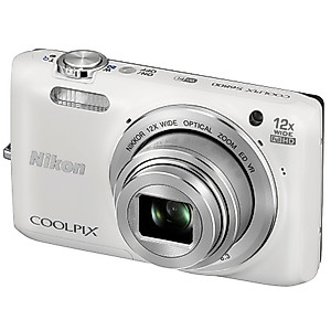 Nikon Coolpix S6800 Compact Digital Camera - White (16.0MP, 12x Optical Zoom) 3.0 inch LCD with Wi-Fi