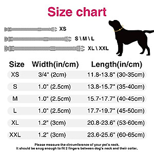 MASBRILL Reflective Dog Collar, Adjustable Nylon Pet Collars for Puppy Small Medium Large and Extra Large Dogs, with One Pet Training Clicker for Dogs Cats Behavioral Training