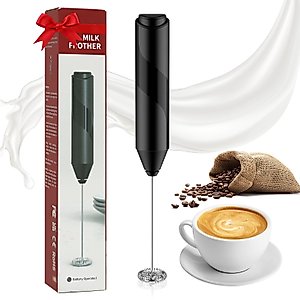 Handheld Milk Frother for Coffee Latte, Cappuccino, Battery Operated