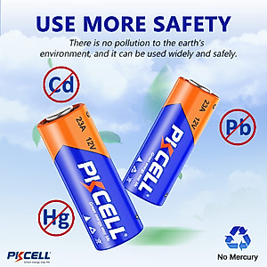 PKCELL A23 23A 12V Alkaline Battery 12V Specialty 23AE Battery(10 Count)