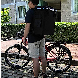 PK-34V: Small Food Delivery Backpack for Hot and Cold 13" L x 9" W x 18" H, Beverage Delivery Carrier, Drinking/Coffee Take Out Delivery Box, Thermal Bags, Top Loading