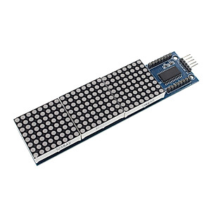 HUABAN Blue Digital Tube LED Display Dot Matrix Module for Android Microcontroller 4 in One Display with 5P Line