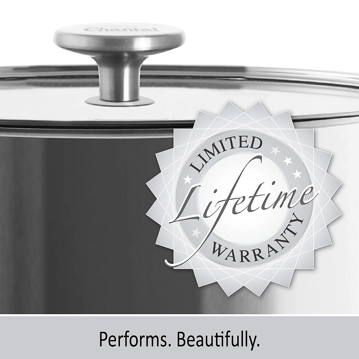 Chantal 3.Clad Tri-Ply 8 inch Stainless Steel Fry Pan, Polished Stainless Steel