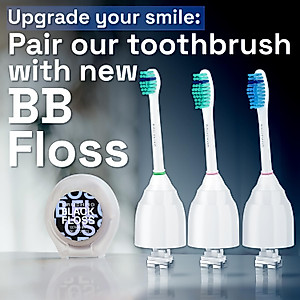 Brushmo Replacement Toothbrush Heads Compatible with Philips Sonicare E-Series Essence HX7022/66 and Other Screw-on Electric Toothbrush Models, BM716, Compact Size, 6 Pack