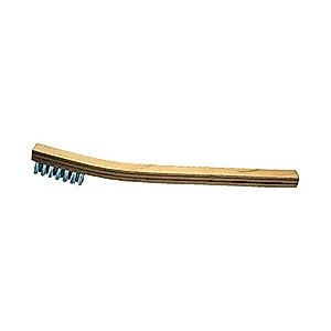 PFERD 85055 Wooden Handle Welder’s Toothbrush Scratch Brush, 006 Stainless Steel, 3 x 7 Wire Rows, 7-1/2" Length x 1/2" Width (Pack of 36)