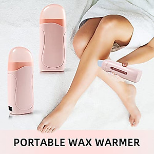 Waxing Kit for Women,Roll On Wax,Roll On Wax Kit with 100 Wax Strips for Hair Removal Wax Kit,Beth lee Rose Wax Roller Kit Wax Warmer for Legs,and Arms,at Home Waxing Kit for Women and Men