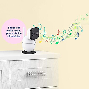 Panasonic Baby Monitor with Camera and Audio, 3.5” Color Video, Extra Long Range, Secure Connection, 2-Way Talk, Soothing Sounds, Remote Pan, Tilt, Zoom - 1 Camera - KX-HN4101W (White)