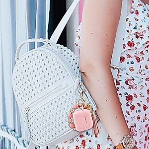 Case for Airpods 3rd Generation 2021, Filoto Silicone Airpod 3 Case Cover with Cute Bling Bracelet Keychain for Women Girl, Apple Airpods Gen 3 Protective Wireless Charging Case (Bling Pink)