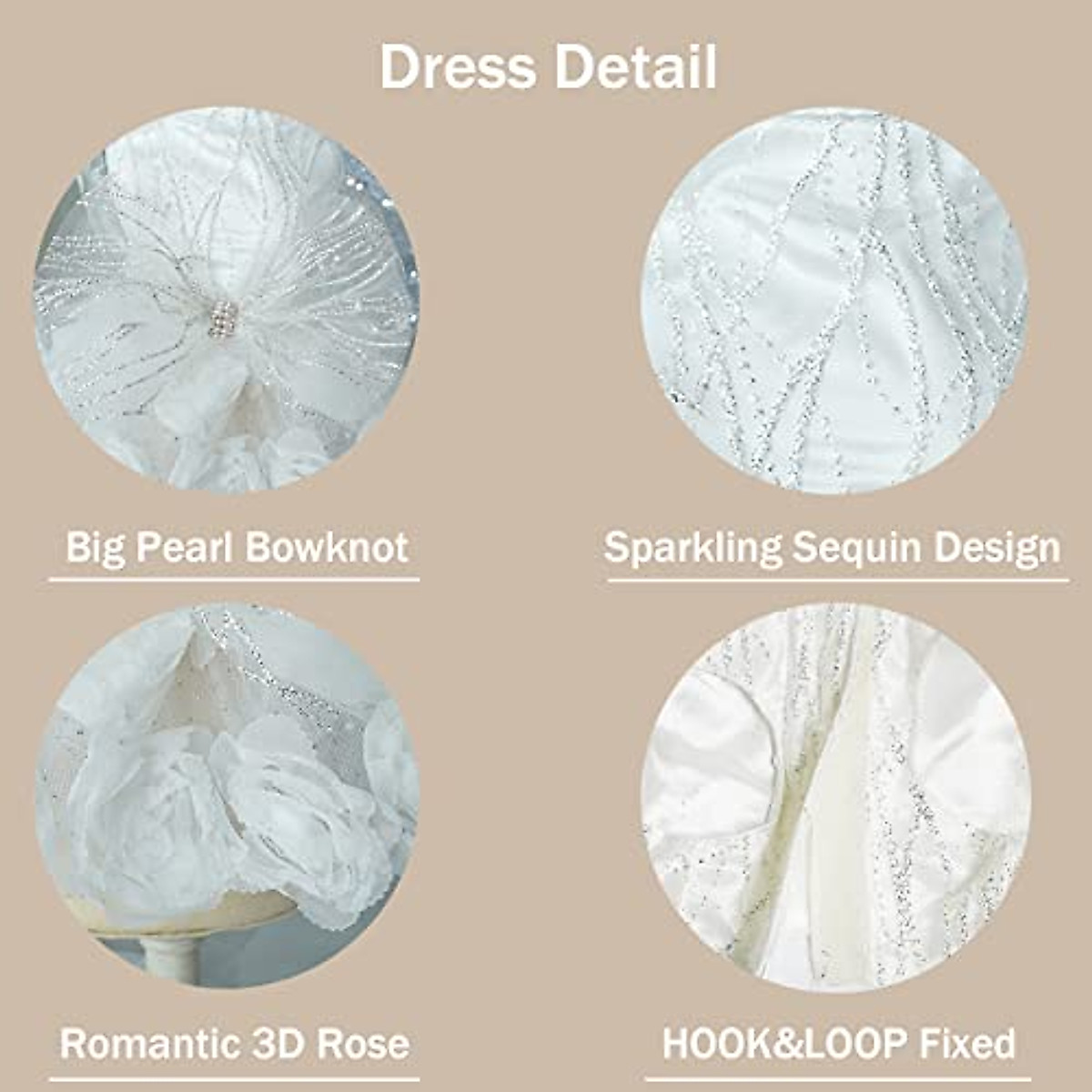 SEIS Bowknot Dog Wedding Dress Pet Tutu Costume Cat Formal Apparel Teddy Party Skirt Princess Suit Clothes for Cats Small Medium Dogs Bichon Pug (S (Chest Circumference 37cm/14.5"))