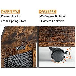 X-cosrack Rolling File Cabinet, Hanging File Organizer Box with Lid for Home Office, Small Filing Cabinet with Wheels Under Desk, Mobile Files Storage Cart, Letter & Legal Size