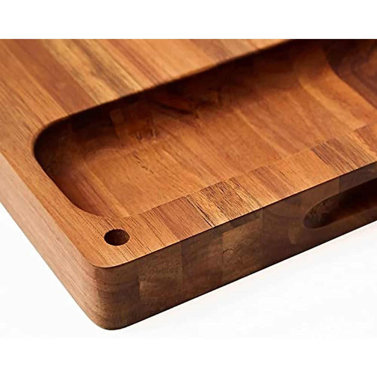 Premium Large Acacia Wood Cutting Board for Kitchen. 1.5in Extra Thick Chopping Board with Juice Groove. Non slip Reversible Butcher Block Countertop & Charcuterie Board gift set