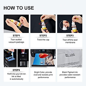 OIunendlich Compatible Epson 502 T502 Refill Ink Bottles Replacement for Epson Ecotank ET-2750 ET-3750 ET-4750 ET-2760 ET-3760 ET-4760 ET-2700 ET-3700 ET-3710 ET-15000 ST-2000 ST-3000 ST-4000 Printer