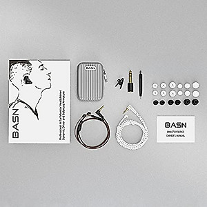 BASN Bmaster Triple Drivers in Ear Monitor Headphone with Two Detachable Cables Fit in Ear Suitable for Audio Engineer, Musician (Black)