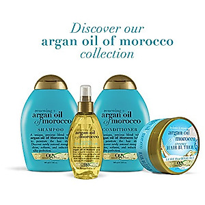 OGX Hydrate & Repair + Argan Oil of Morocco Creamy Hair Butter, Deep Moisturizing Leave-In or Rinse Treatment for Dry Hair, Paraben-Free, Sulfated-Surfactant Free, 6.6 oz