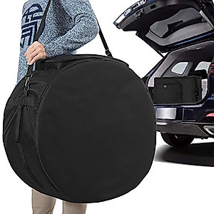 SAMDEW 24-Inch Outdoor Fire Pit Bag Compatible with Outland Firebowl Model 883 885, Firebowl Travel Carrying Case for 24-Inch Diameter Propane Gas Fire Pit, Black, Bag Only