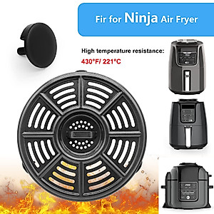 GSZN Rubber Bumpers for Ninja Air Fryer Grill Plate, 3PCS Premium Rubber Feet, Silicone Bumpers, Silicone Pieces for Ninja Air Fryer Tray Grill Crisper Plate Rack