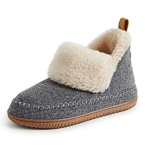 Dearfoams Alpine Women's Moritz Bootie Slipper, Grey, X-Large